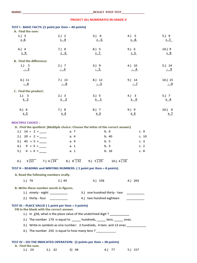 PROJECT-AN | PDF | Multiple Choice | Numbers