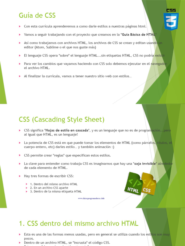 Guía Básica de CSS | PDF | HTML | Estándares web