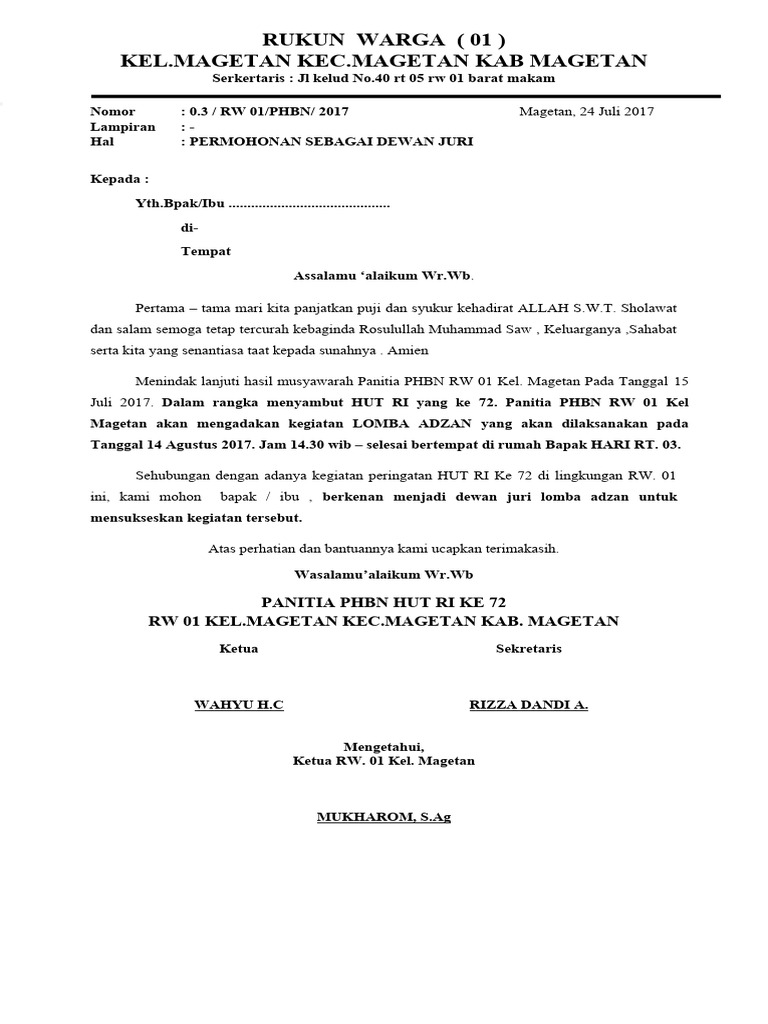 Undangan Juri | PDF