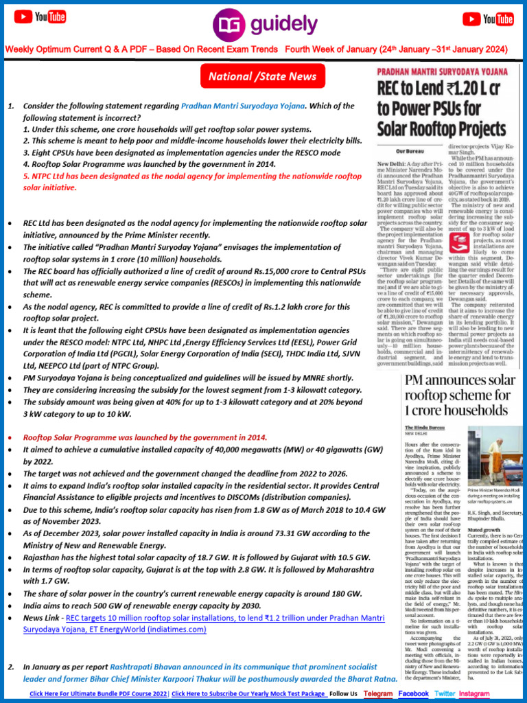 Guidely Weekly Optimum 4th Week January | PDF