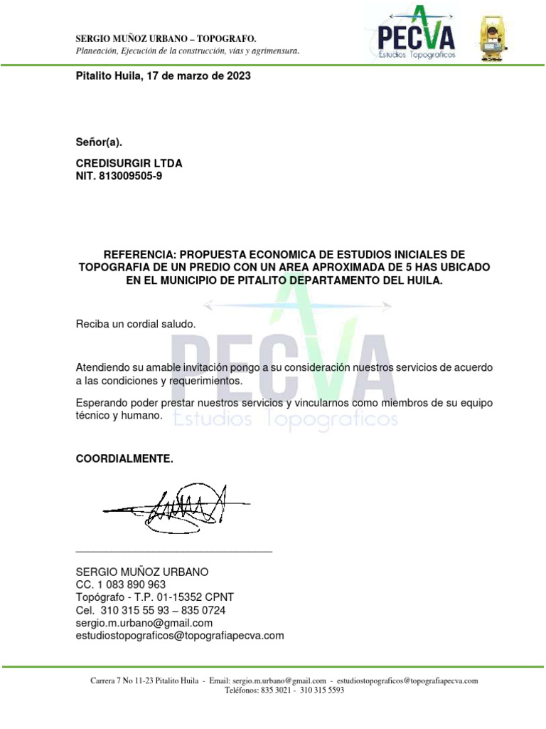 06-Topografia-Cot Predio 5 Has | PDF | Topografía | Agrimensura