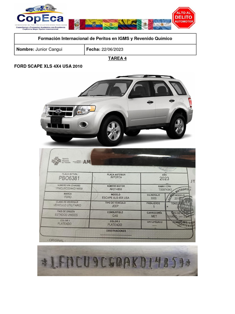 Cangui Junior - IGMS - Tarea - CHECK DIGIT | PDF | Off Road | Vehículos todo terreno