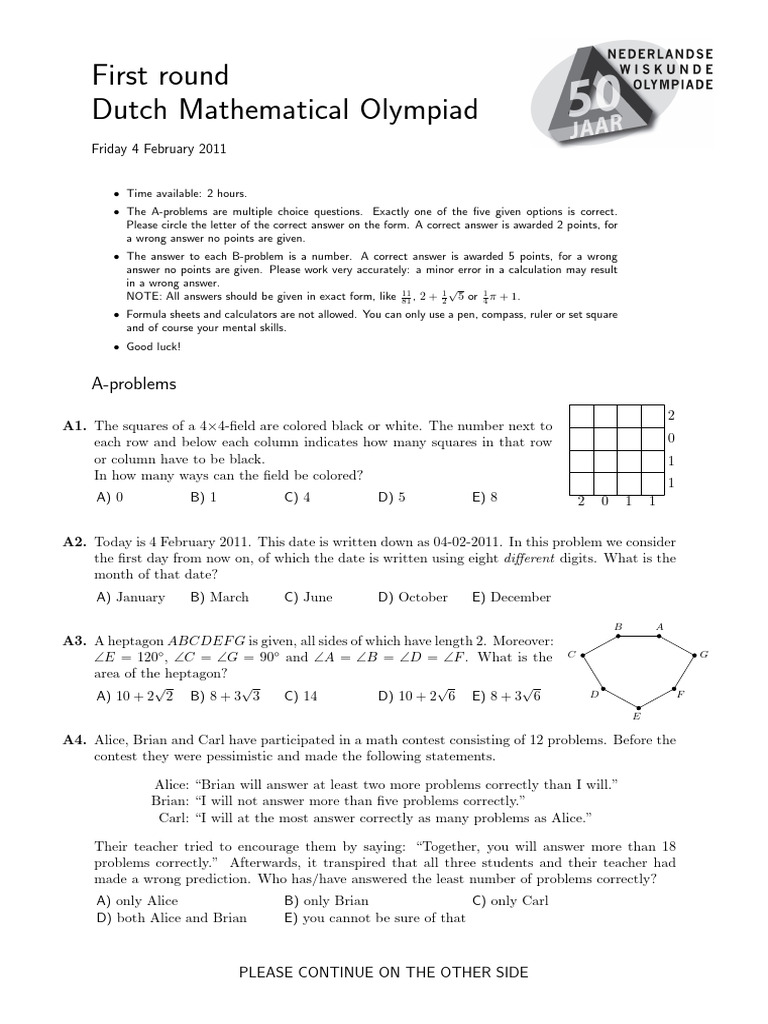 Problem 4 February 2011 Pdf Circle Mathematics