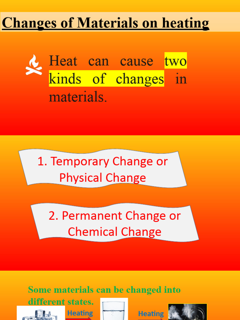 changes of Materials on heating | PDF