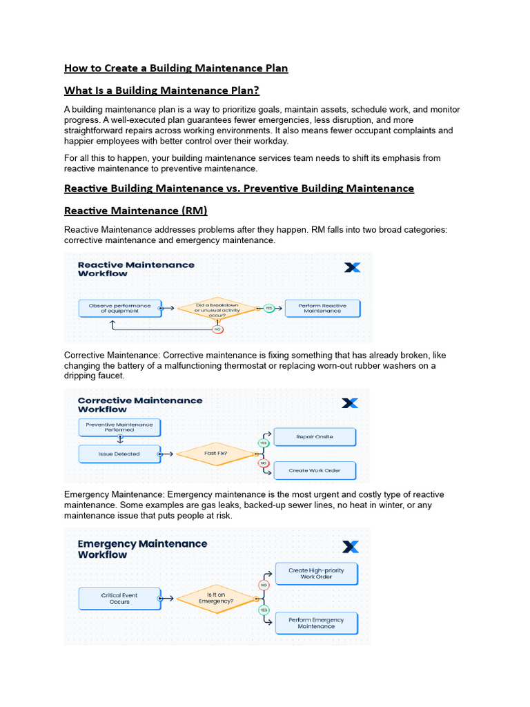 Building Maintenance Plan | PDF