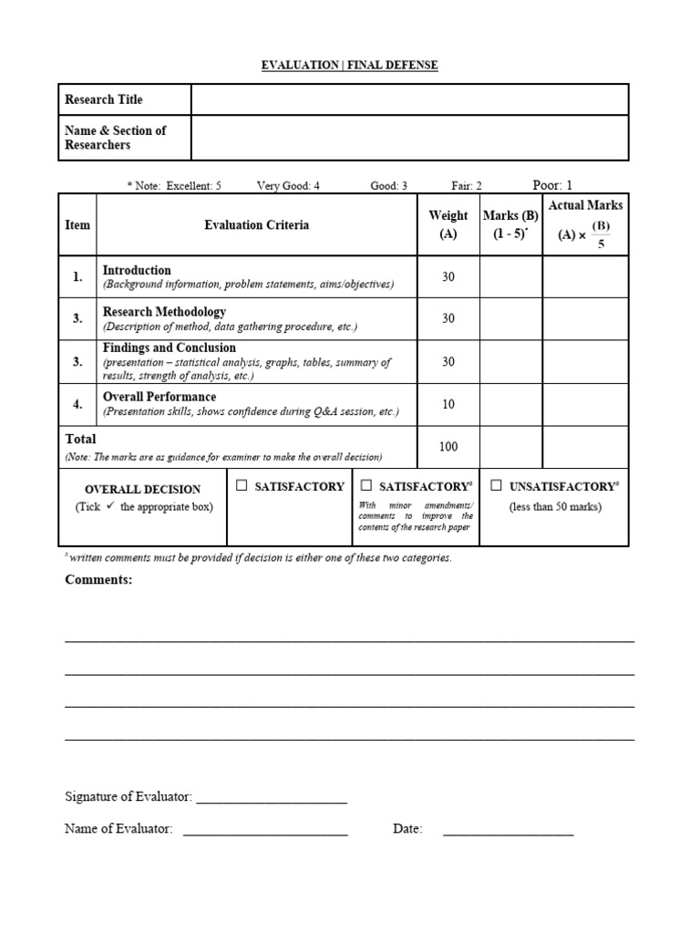 Final-Defense Evaluation | PDF | Evaluation | Methodology