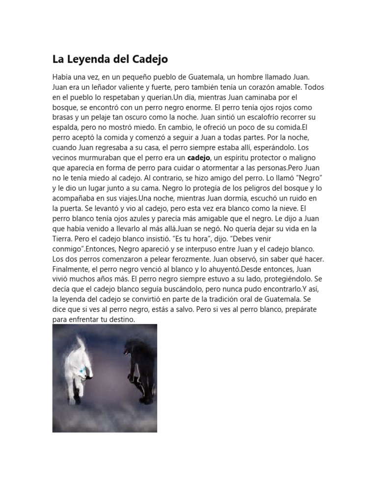 La Leyenda Del Cadejo | PDF