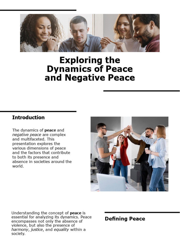 Negative and Positive Peace | PDF | Peacebuilding | Sustainability