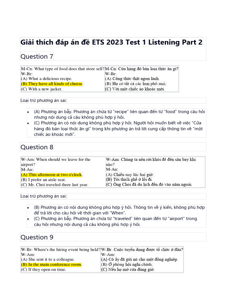 Ets 2023 Part 2 Test 1-4 | PDF