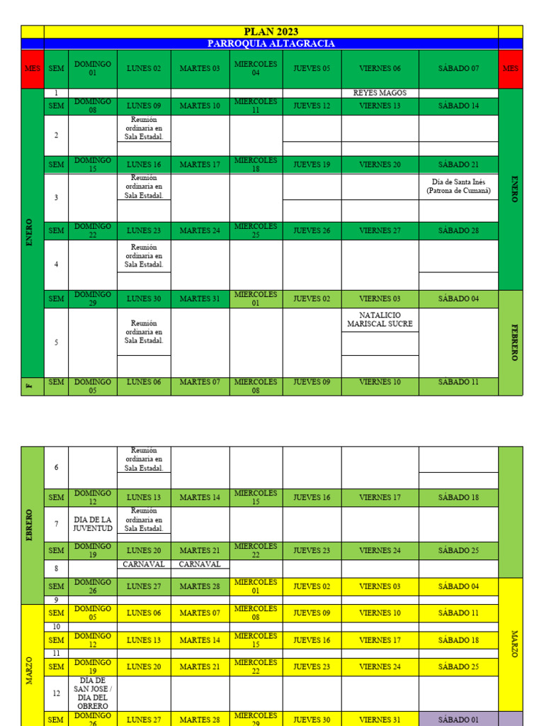 Formato - Plan 2023 | PDF
