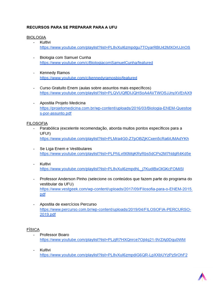 Materiais Gratuitos para Estudar | PDF