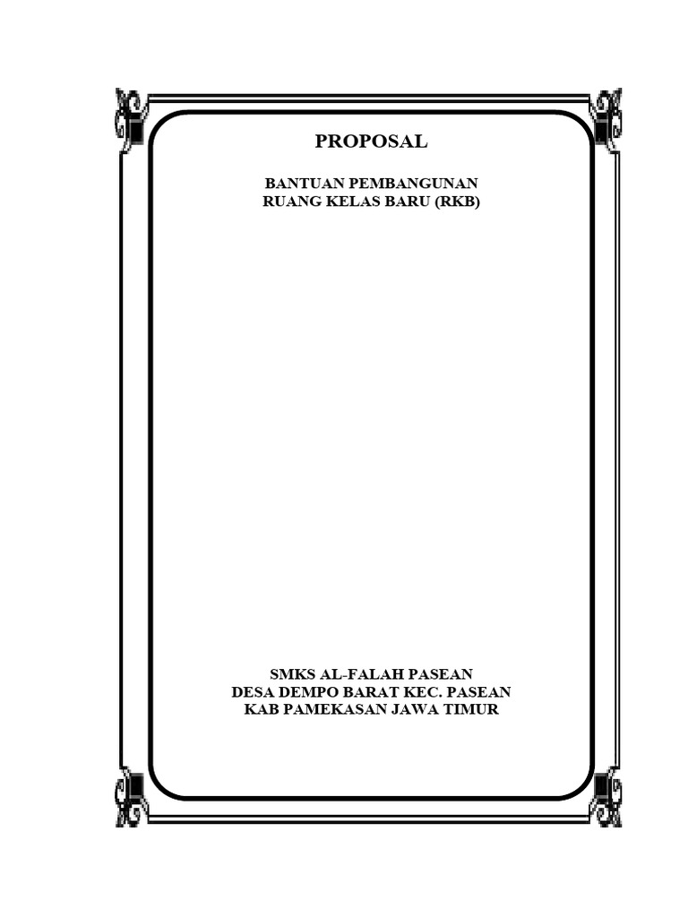 Proposal RKB SMK Alfalah 2024 | PDF