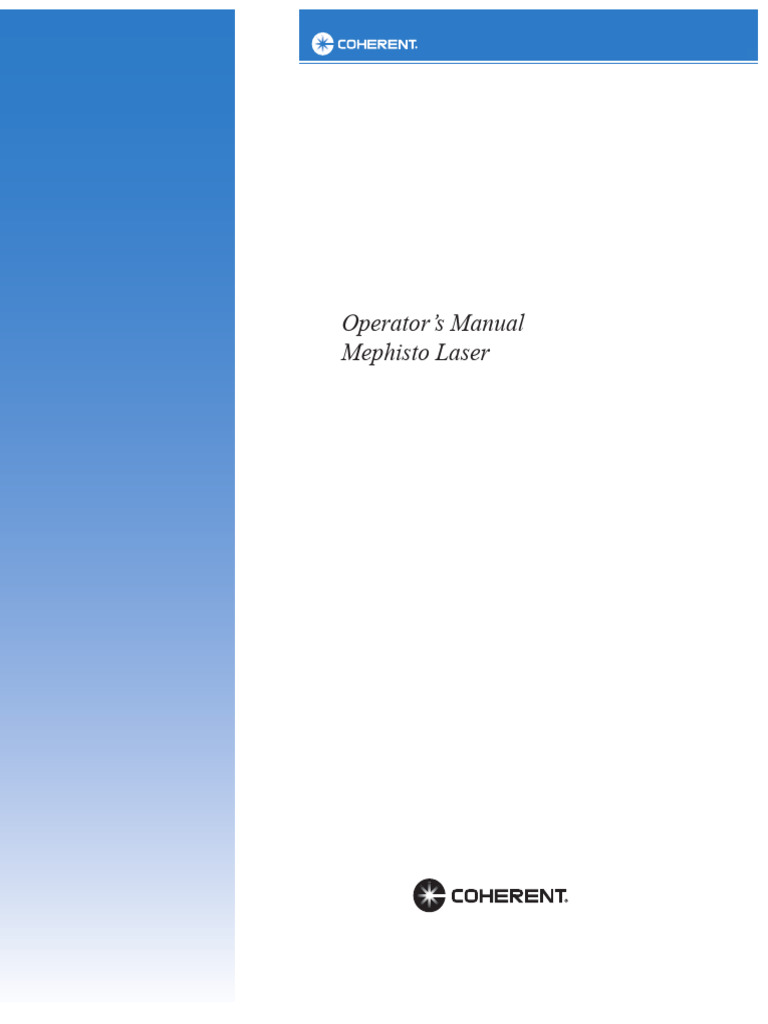 Mephisto Coherent | PDF | Laser | Electrical Engineering