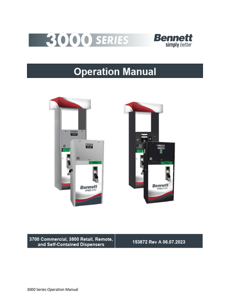 3000 Series Dispenser Operation Manual | PDF | Point Of Sale | Payments