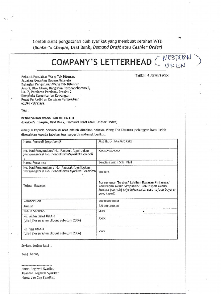 Sample Letter JAN | PDF