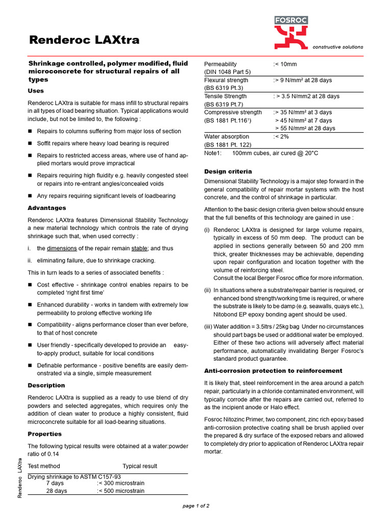 TDS Renderoc LAXtra India3 | PDF | Polymer Chemistry | Polymers