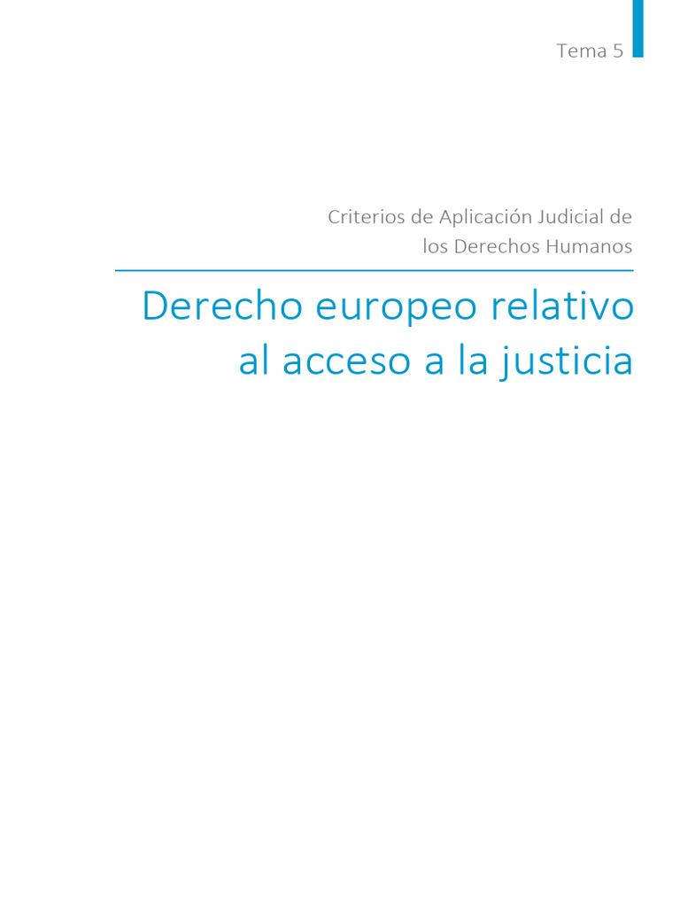 Tema 5 | PDF | Convenio europeo de derechos humanos | Ley de la Unión Europea