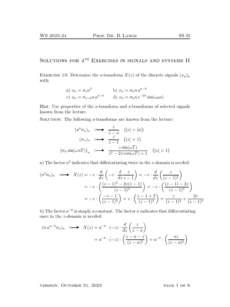 Exercises 4 With Solutions | PDF | Mathematical Relations | Mathematical Concepts