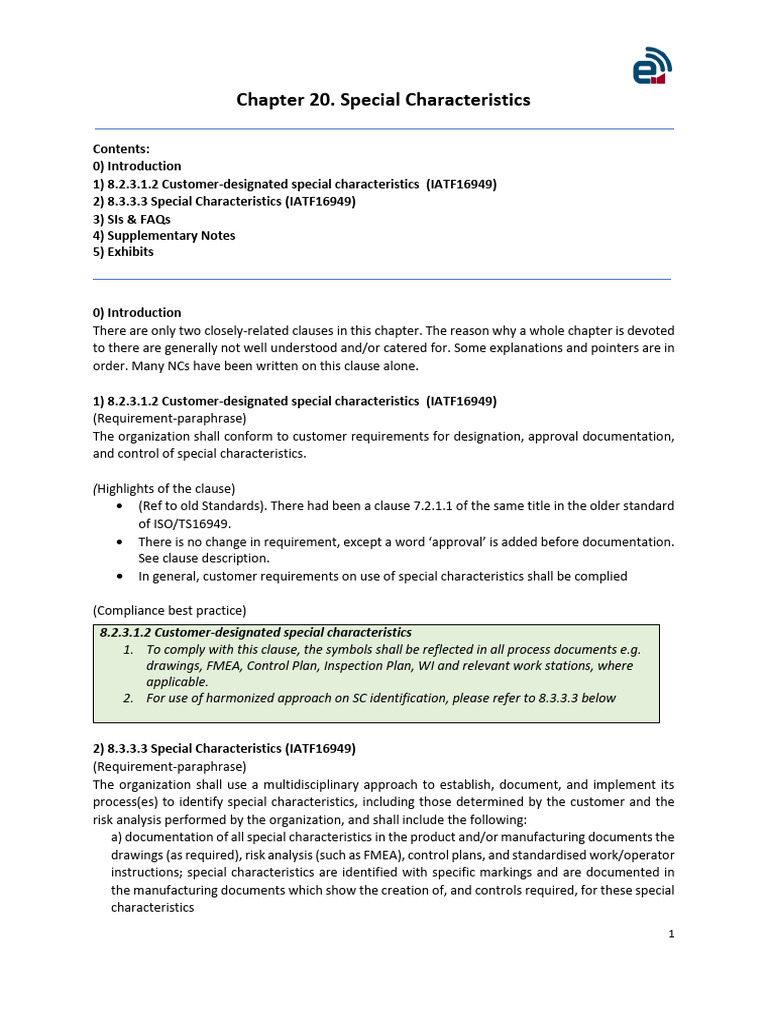 IATF 16949 Special Characteristics Guide | PDF | Risk Management | Safety