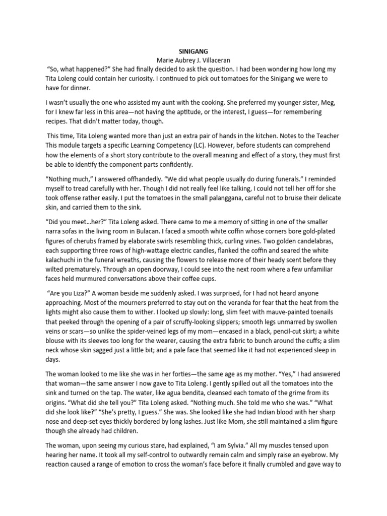 SINIGANG | PDF | Mystery, Thriller & Crime Fiction