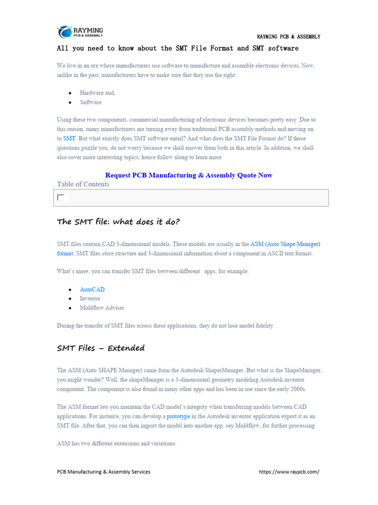 All You Need to Know About the SMT File Format and SMT Software | PDF | Autodesk | Application ...