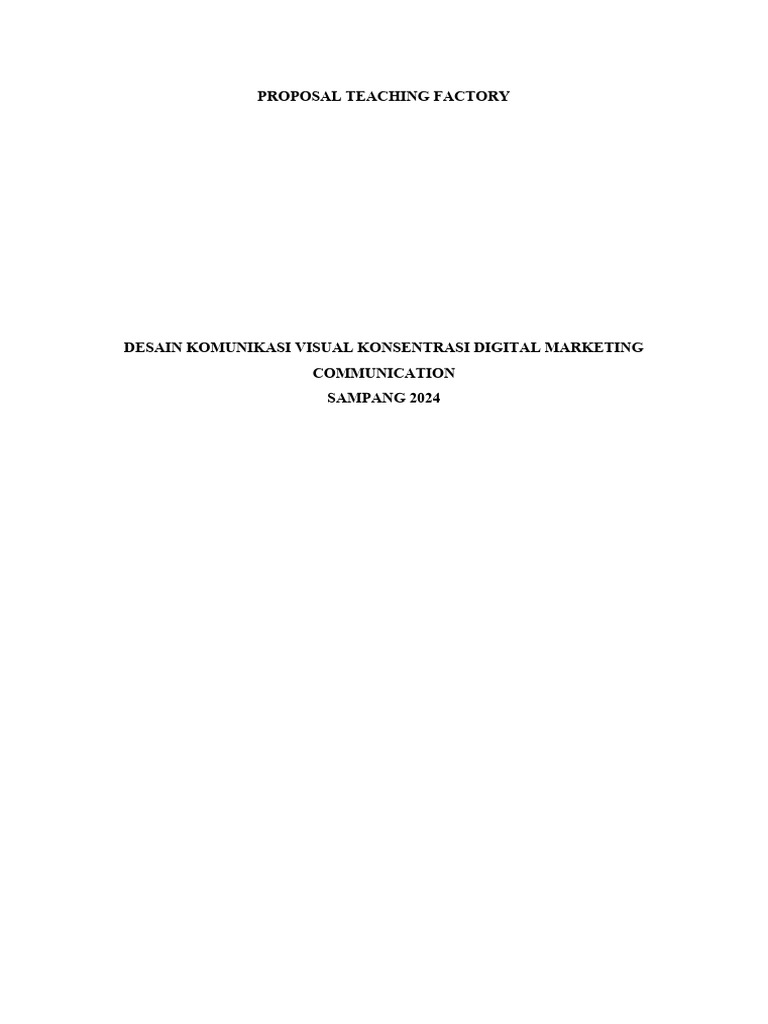 Proposal Tefa 2024 | PDF