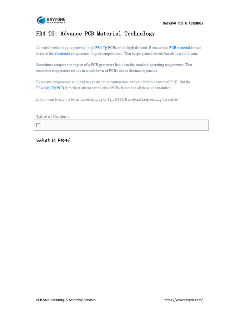FR4 TG Advance PCB Material Technology | PDF | Printed Circuit Board | Physical Sciences