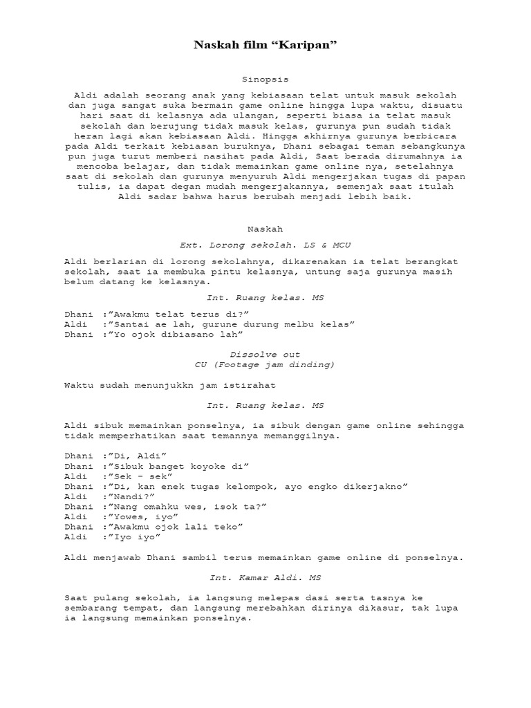 Naskah Film Karipan | PDF