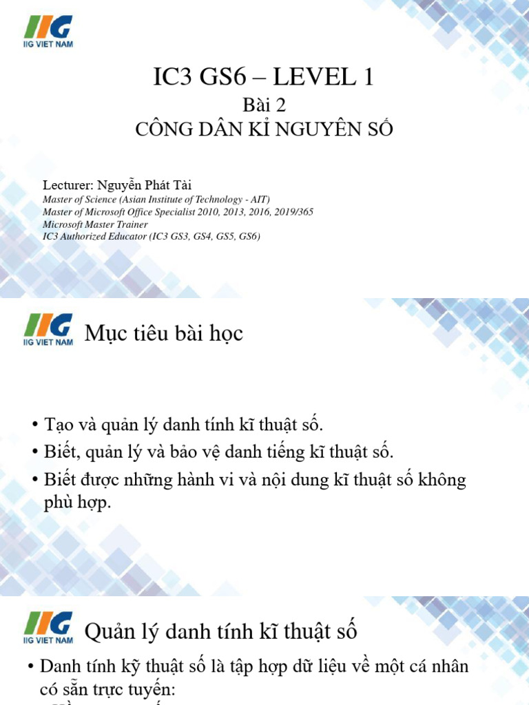 Ic3 gs6 Level 1 Lesson 2 - 212202315 | PDF