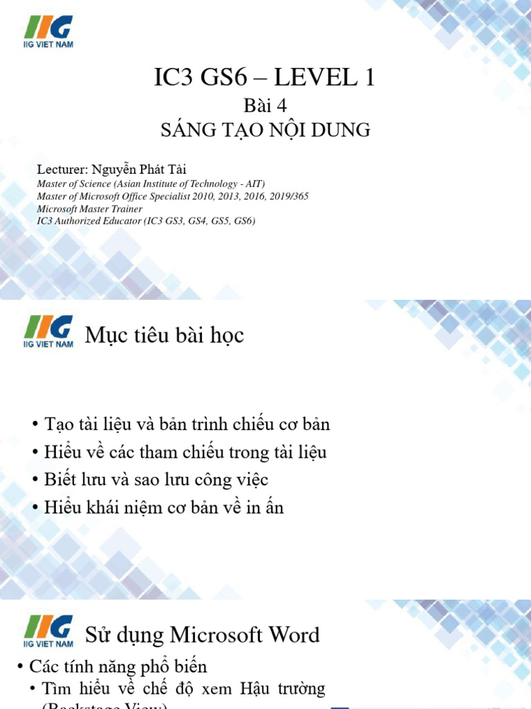 Ic3 gs6 Level 1 Lesson 4 - 212202315 | PDF
