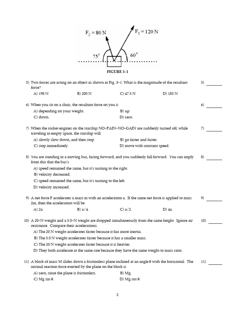 ch.3,4,5 2 7 | PDF | Force | Classical Mechanics