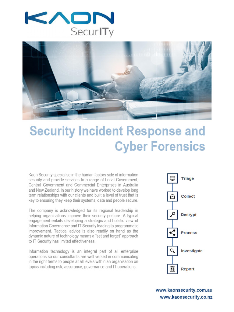Security Incident Response and Cyber Forensics | Download Free PDF ...
