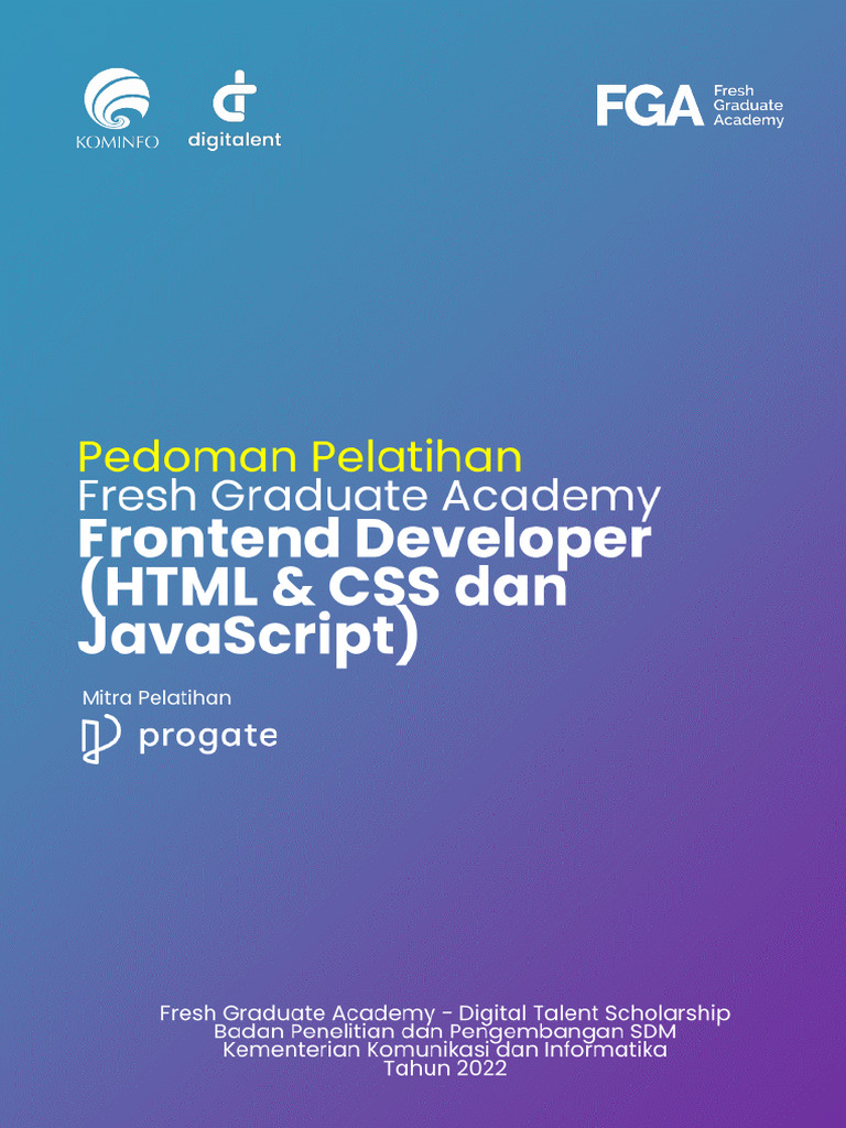 Pedoman Peserta FGA 2022-Progate-Intro To Frontend Developer | PDF | Bisnis