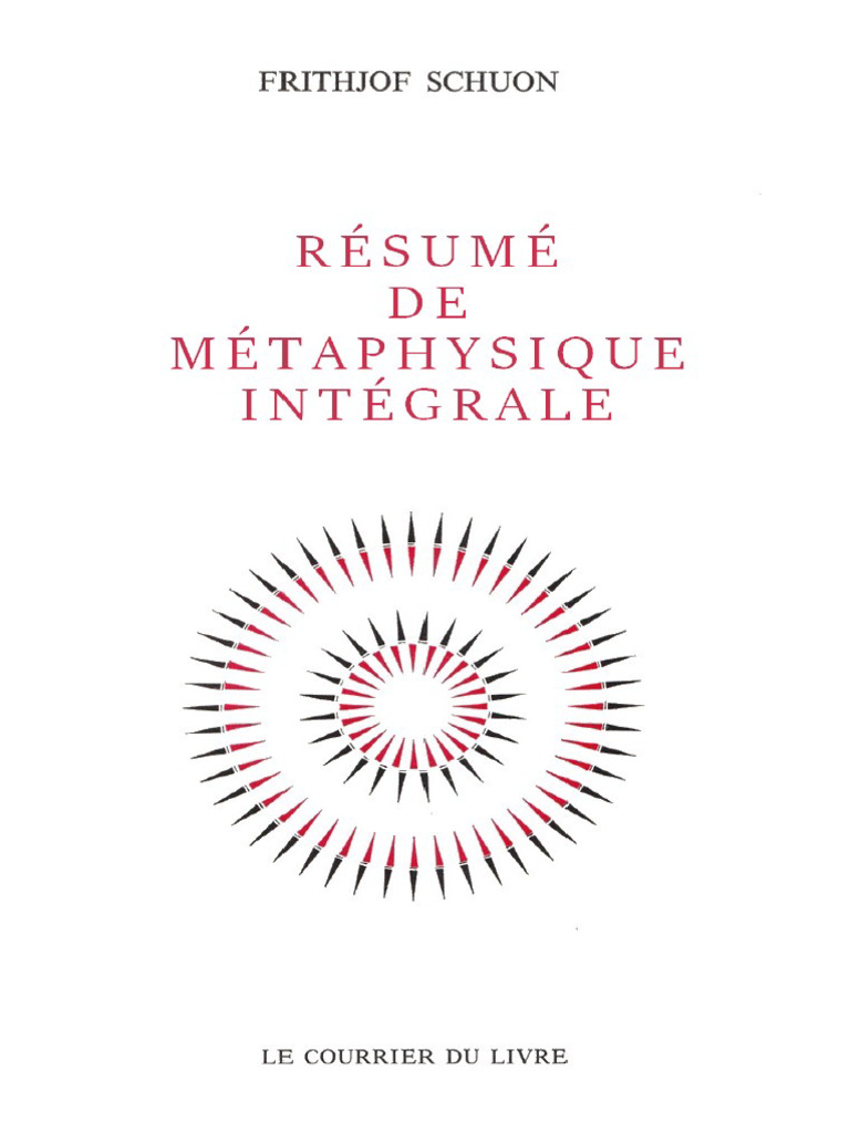Résumé de la métaphysique intégrale | PDF | Dieu | Infini