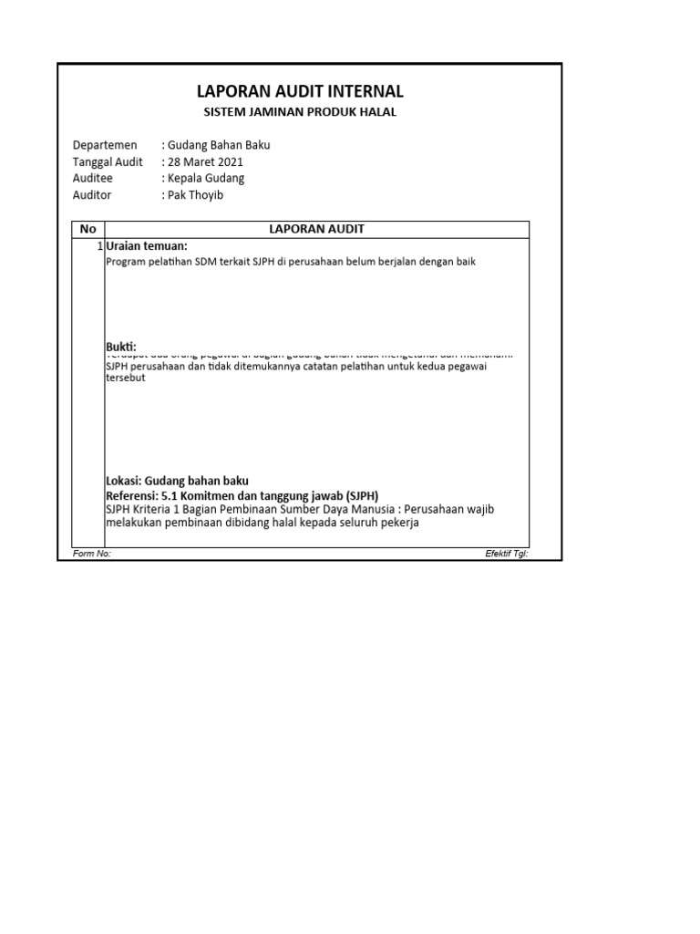 LK 5 & 6 - Form Lap Audit Dan LTKP (280224) - Fandi Rachman | PDF