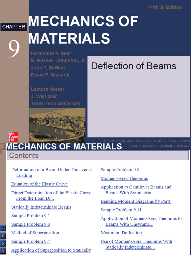 9 Beam Deflection (Updating) | PDF | Bending | Beam (Structure)