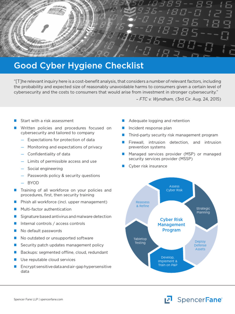 Cyber Hygiene Checklist | PDF | Security | Computer Security