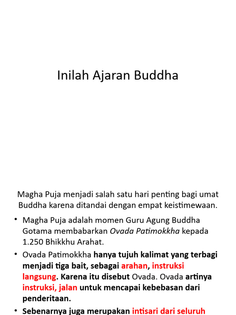 Intisari Ovada Patimokkha dalam Ajaran Buddha | PDF