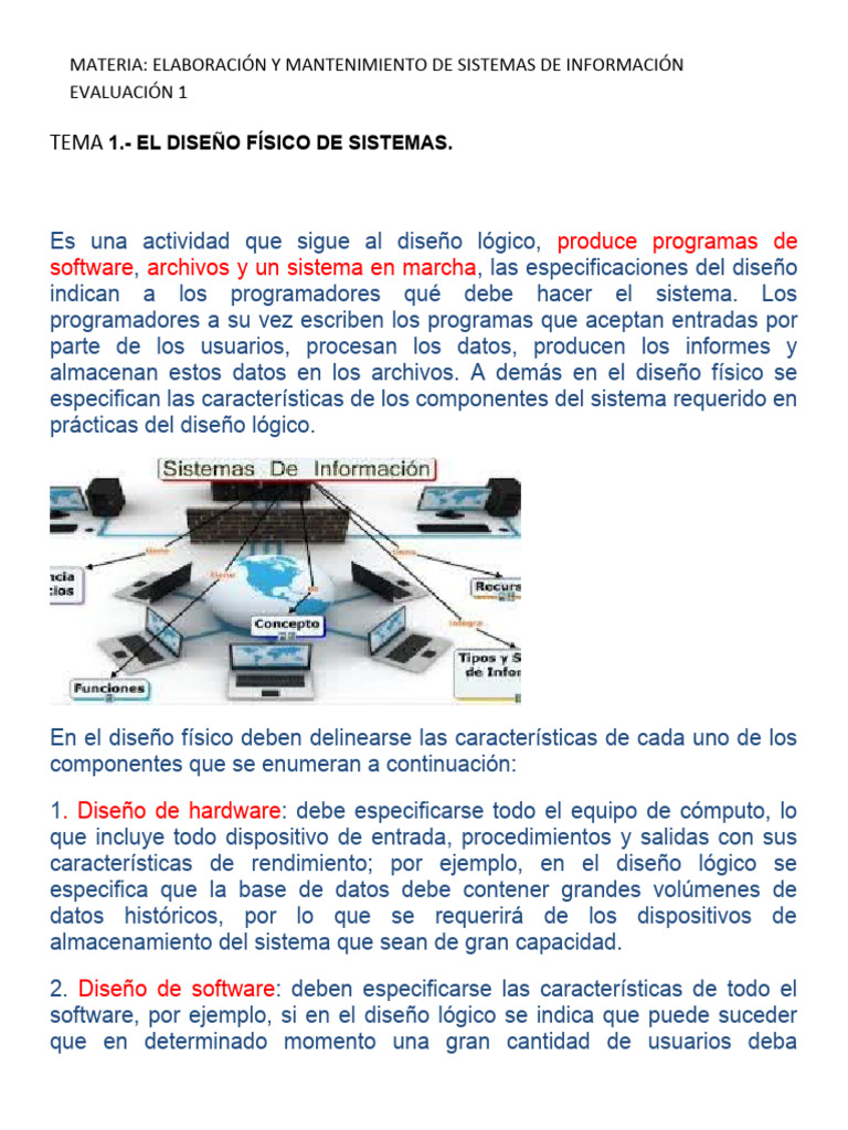 Diseño Fisico de Sistemas | PDF