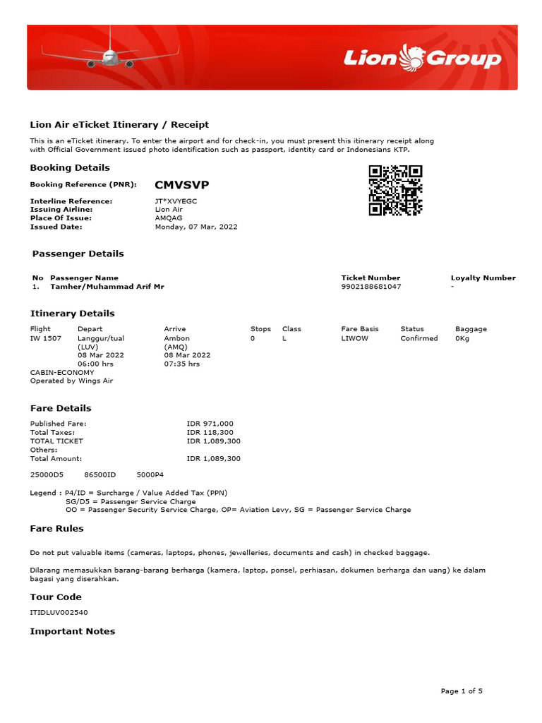 Eticket XVYEGC | Download Free PDF | Baggage | Transport Companies