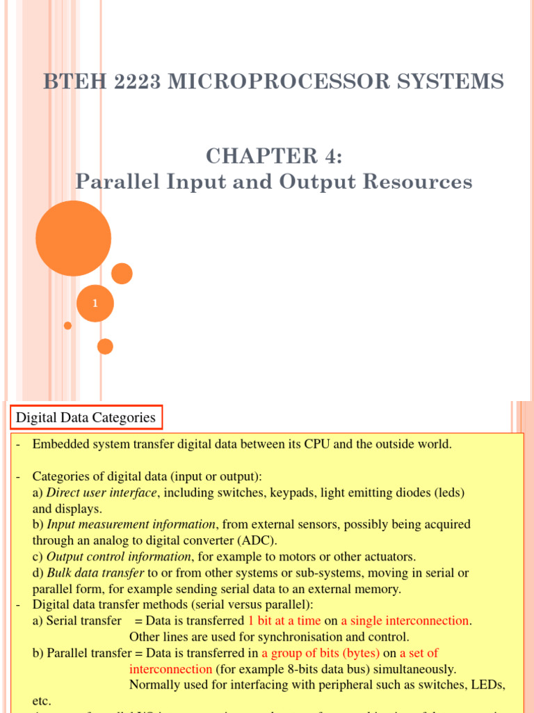 Chapter 4 Parallel Input and Output Resources | PDF | Switch | Computer Science