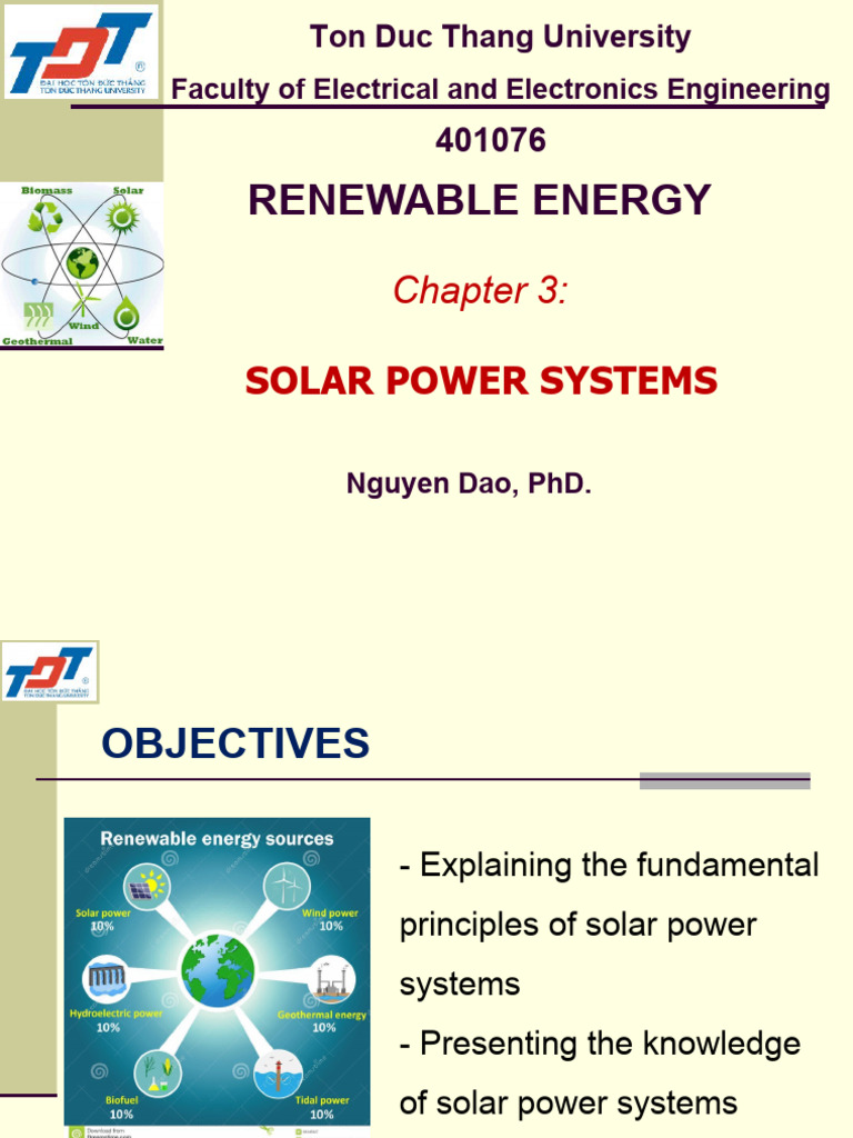401076_CHAPTER 3_SOLAR POWER SYSTEMS | PDF | Solar Power | Electric Power