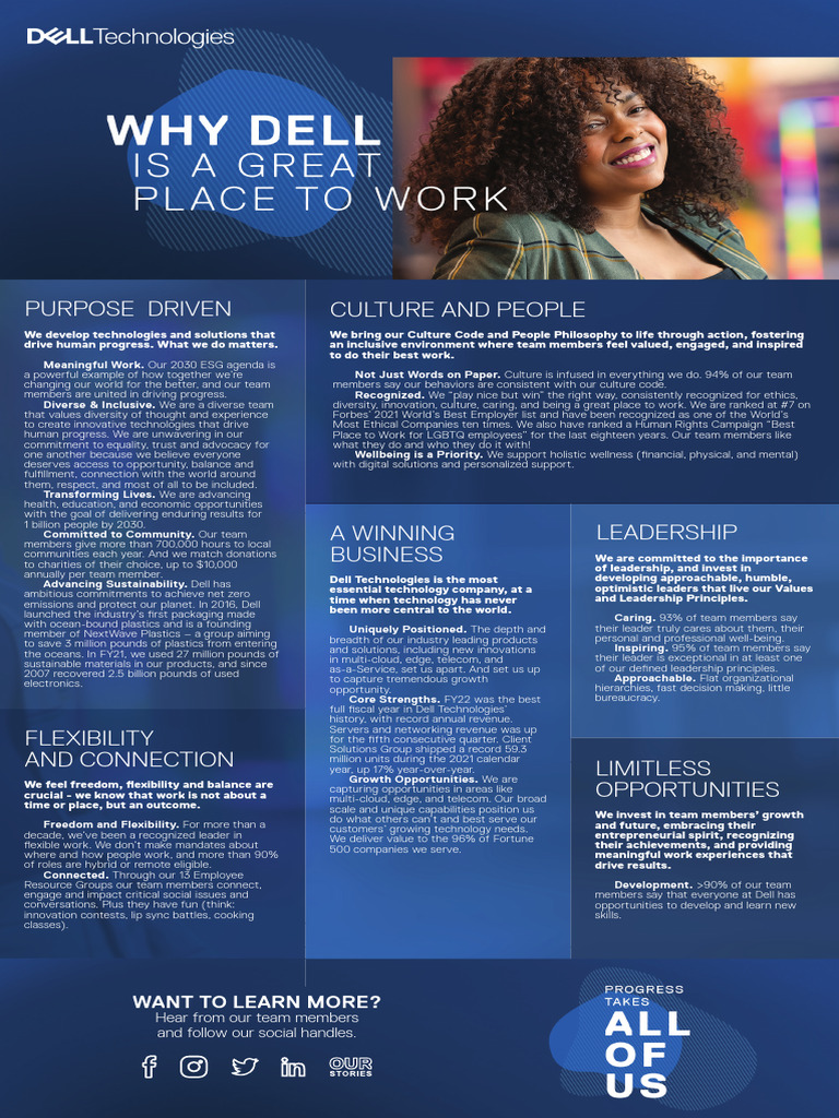 Why Dell Is A Great Place To Work | PDF | Sustainability | Leadership