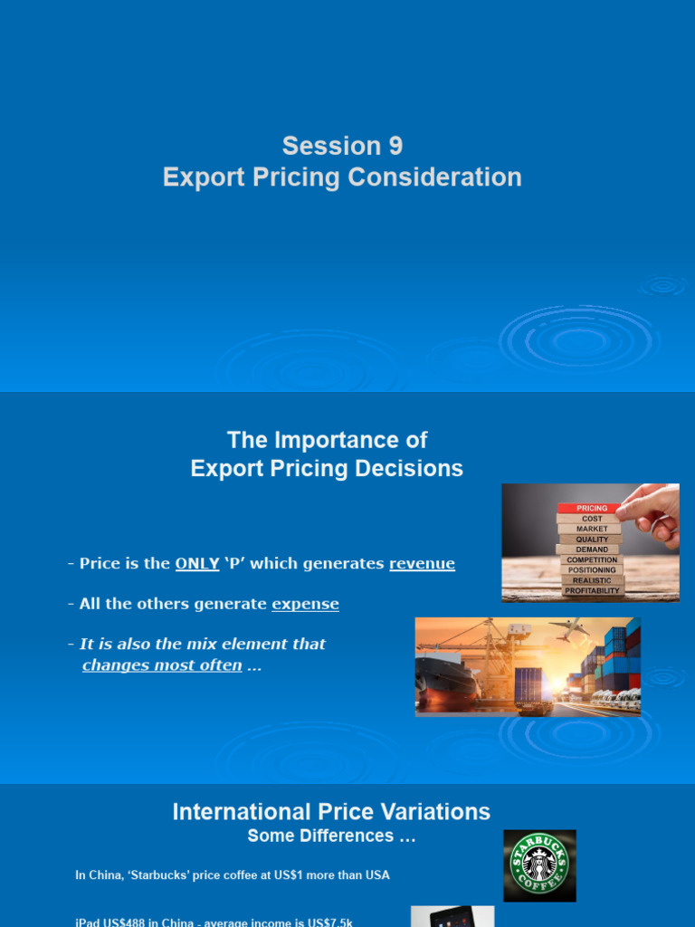 Export Pricing Strategies Guide | PDF | Pricing | Marketing
