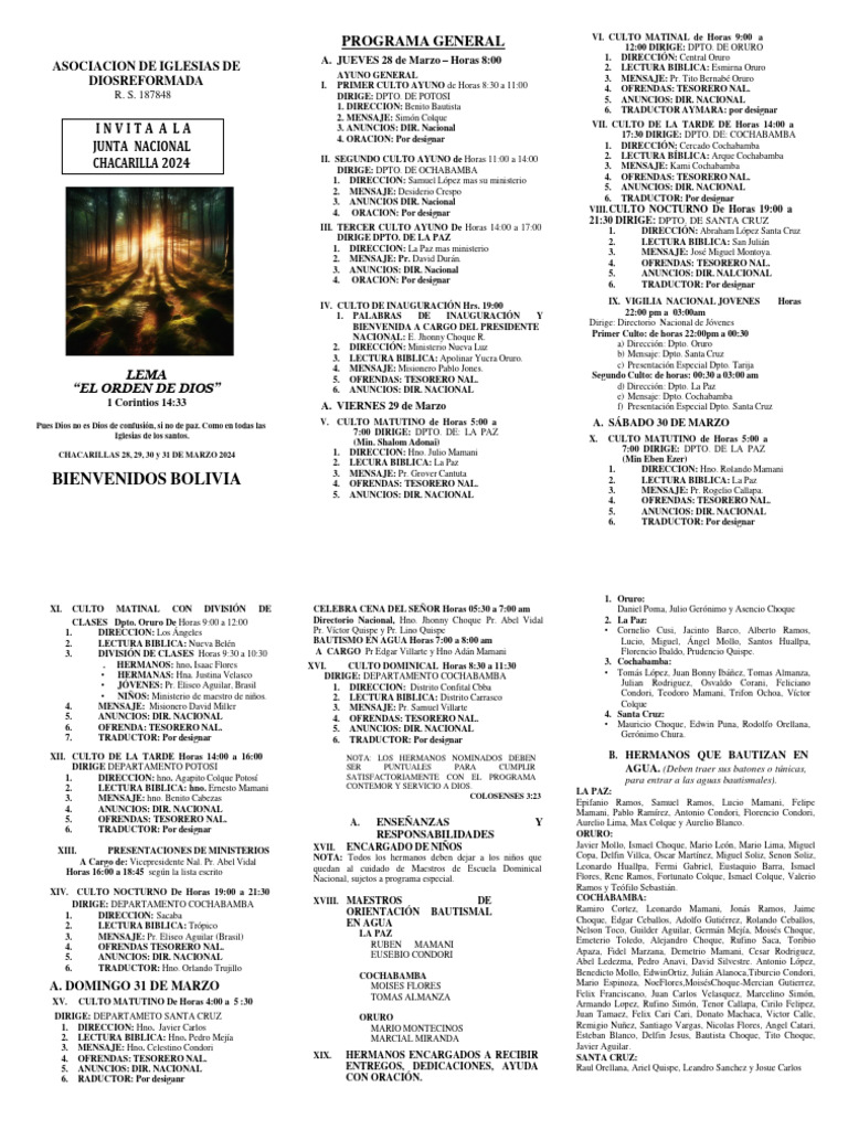 Programa - General - Chacarillas 2024 - 1 | PDF