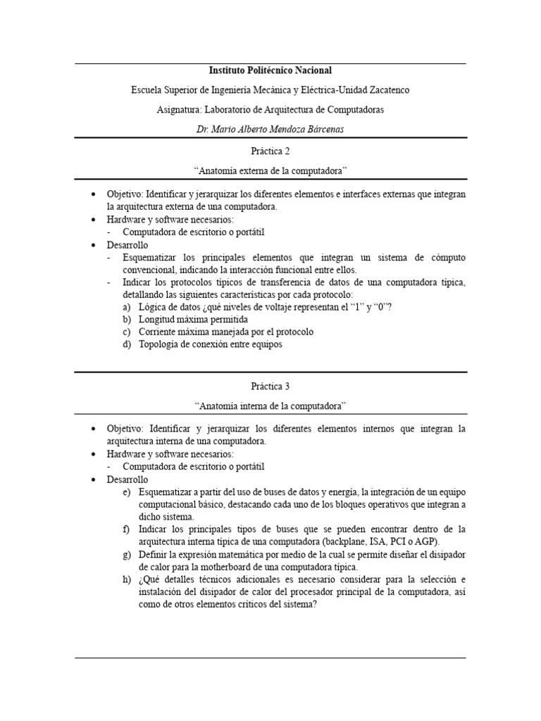 P2 P3 Arq Comps Mamb V2 Pdf Hardware De La Computadora Arquitectura De Computadores
