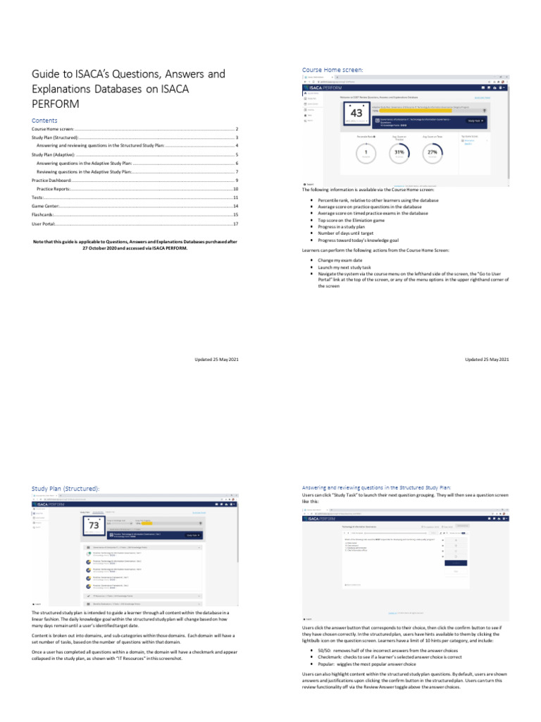 ReadISACA QAE Databases On ISACA PERFORMTica | PDF | Flashcard | Databases