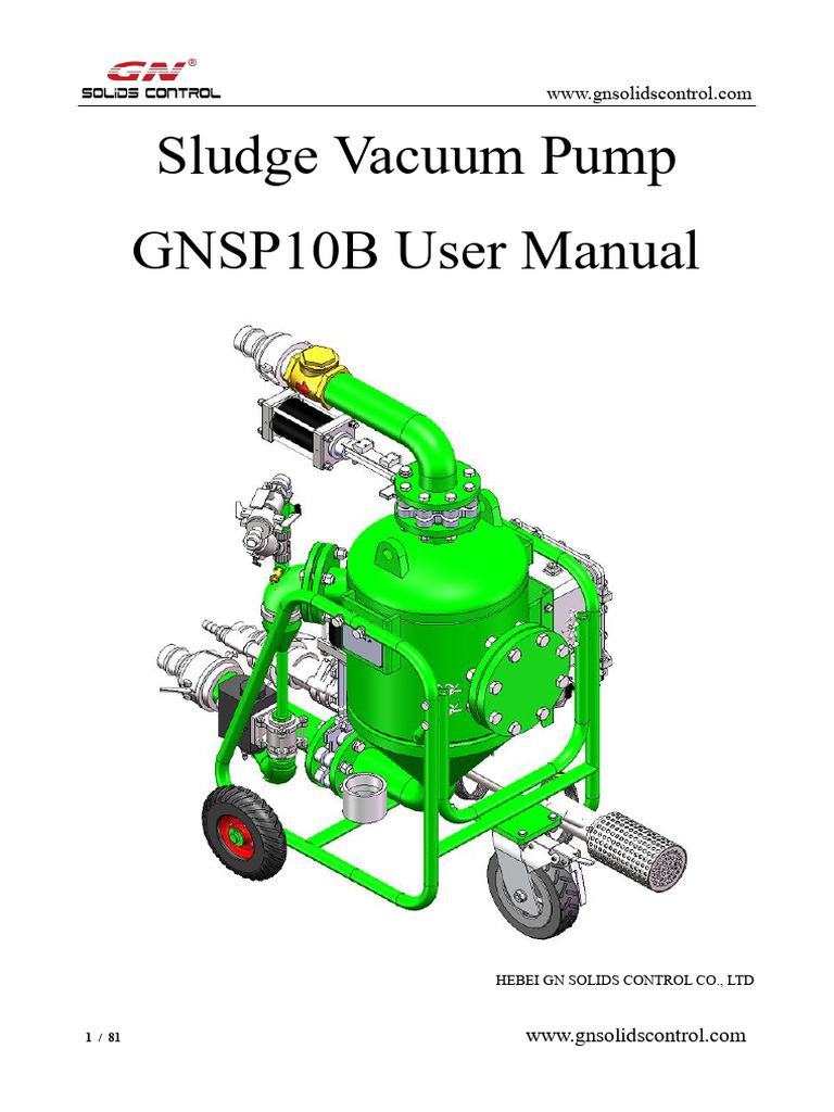 GNSP10B Vacuum Pump User Manual | PDF | Pump | Pipe (Fluid Conveyance)