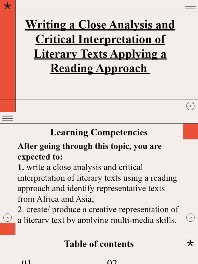 Close Analysis of Literary Texts | PDF | Speed Reading | Learning