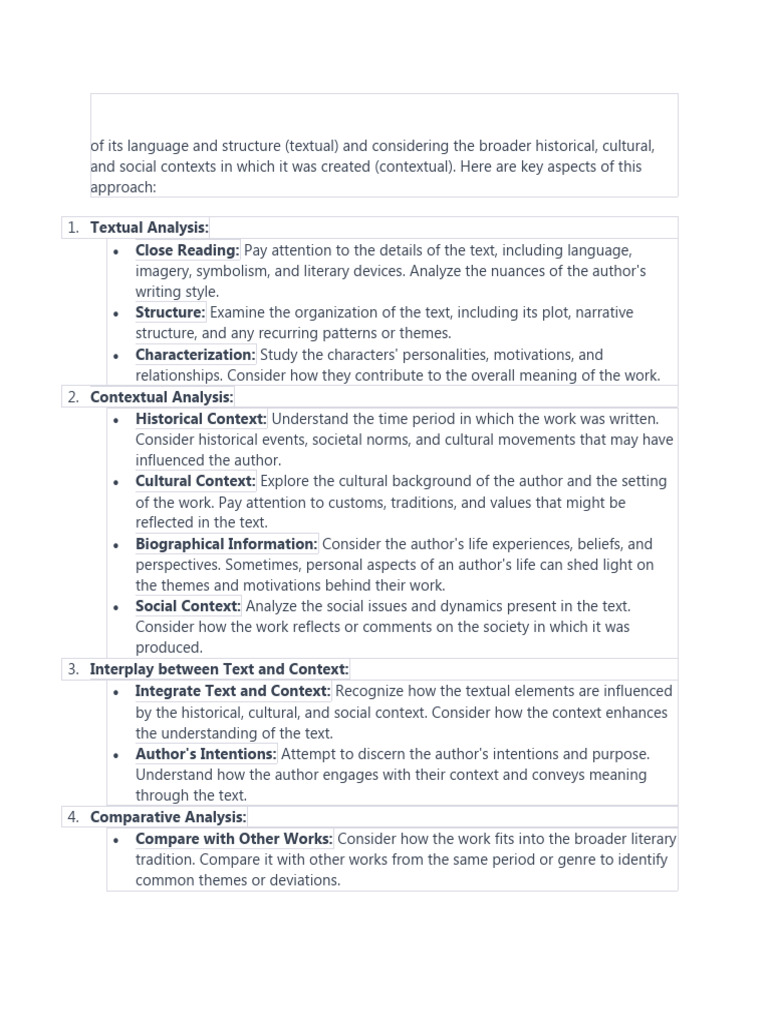 A Basic Textual and Contextual Reading Approach Is Fundamental To ...